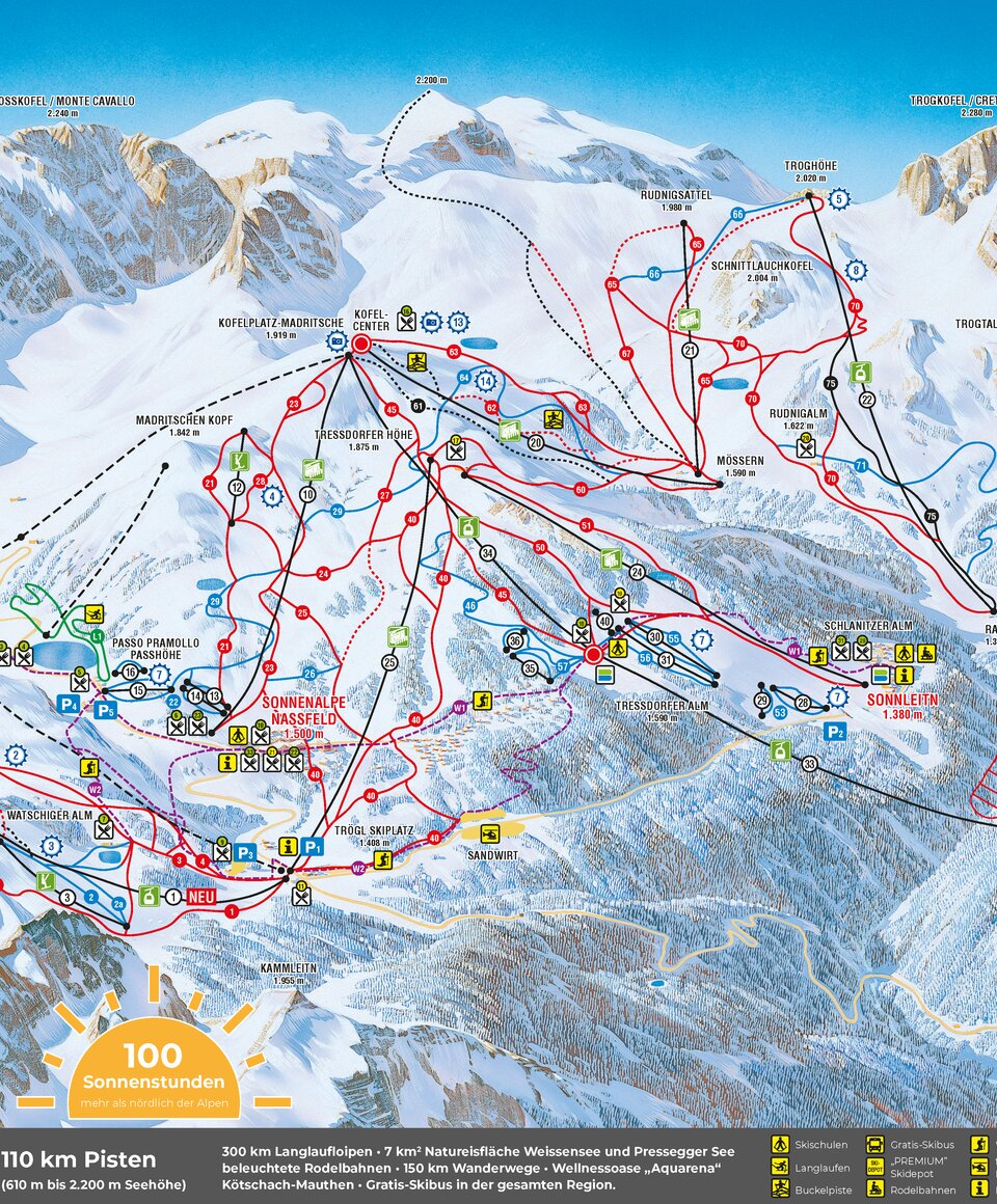 Das Skigebiet Nassfeld | Den Winter in Kärntens Bergen erleben