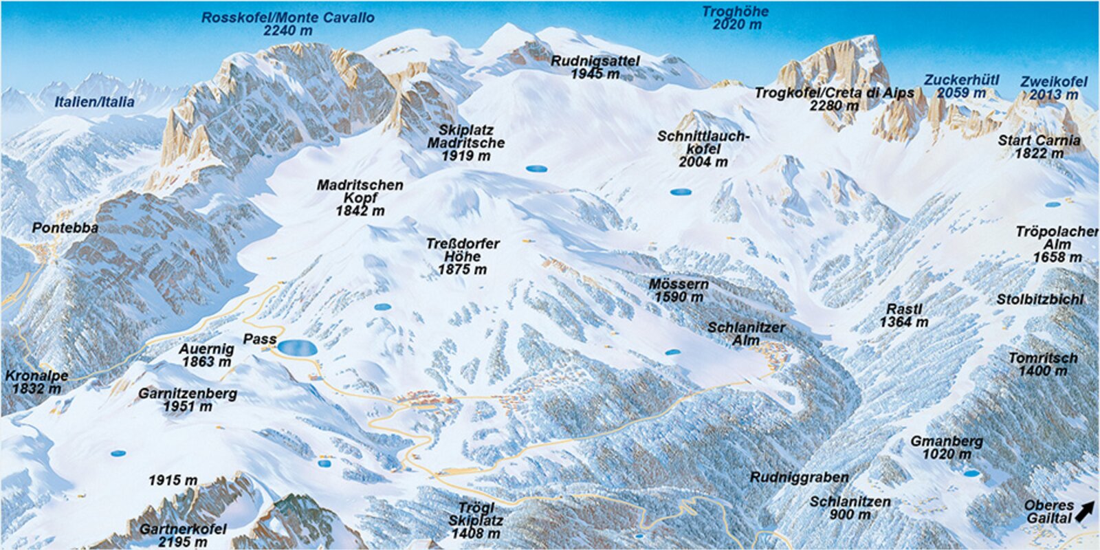 Webcams in the Nassfeld-Pressegger See region| live footage